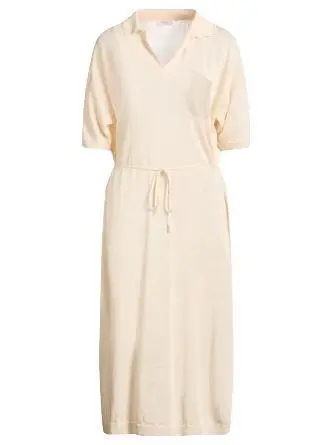 Peserico Linen And Cotton Midi Dress - Beige