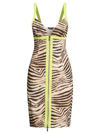 Just Cavalli Tiger-print Midi Dress - Beige