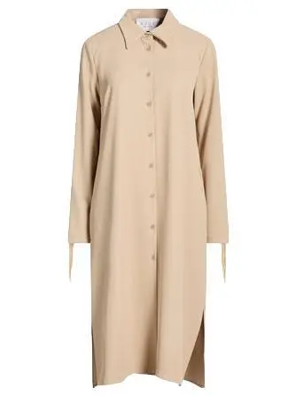 KAOS Crepe Shirt Dress - Beige