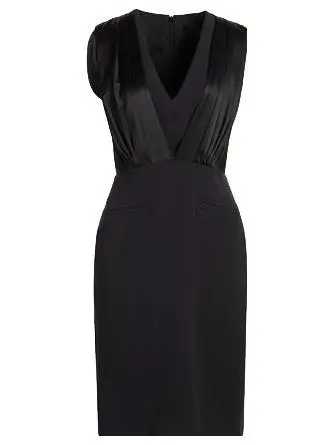 Max Mara Midi Dress In Triacetate, Polyester, And Silk - Black