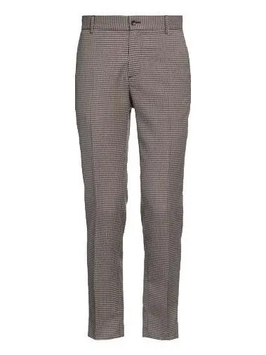 DANIELE ALESSANDRINI Houndstooth Slim-fit Pants - Brown