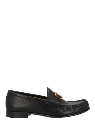 Valentino Garavani Leather Loafers - Black
