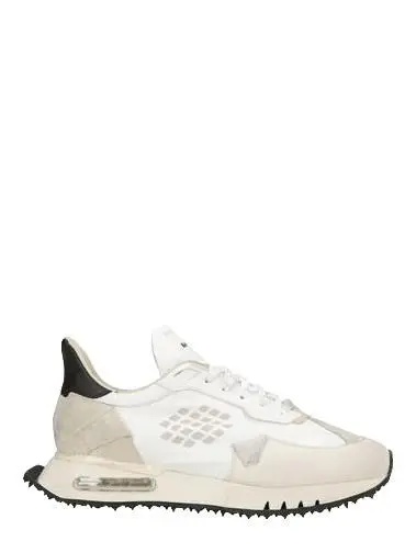 BEPOSITIVE Leather And Textile Sneakers - White