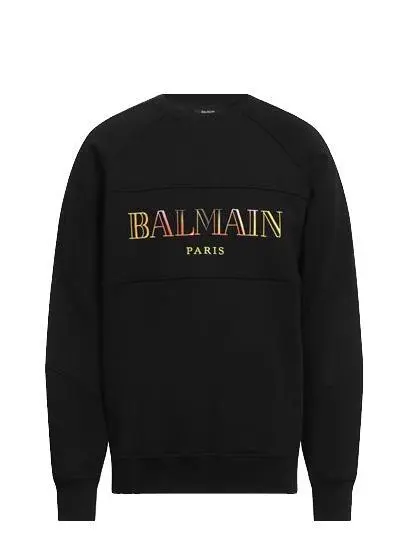 Balmain Sweatshirt In Cotton And Elastane - Black