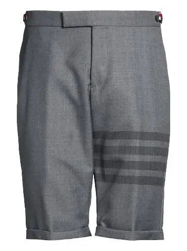 Thom Browne Striped Wool Blend Formal Shorts - Grey