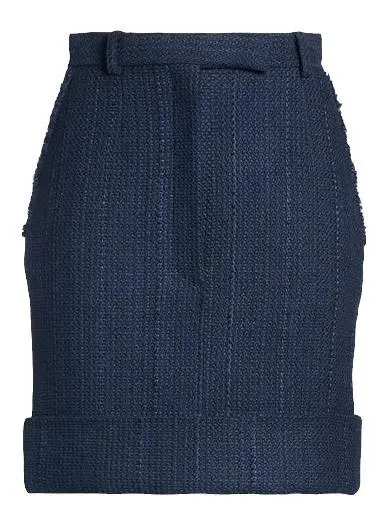 Thom Browne Mini Flared Tweed Skirt - Navy