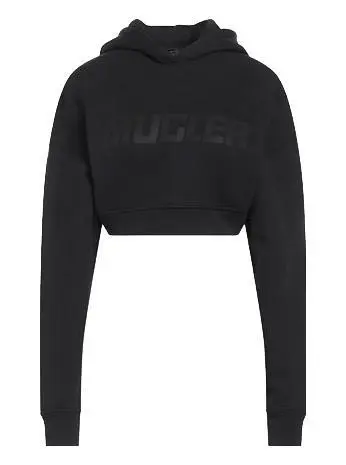 MUGLER Cotton-blend French Terry Sweatshirt - Black