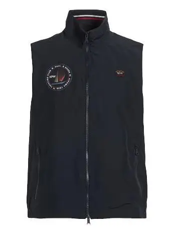 Paul & Shark Solid Color Vest With Embroidered Logo - Blue