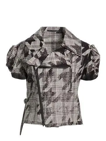 Y'S YOHJI YAMAMOTO Woven Jacquard Tartan Jacket - Grey