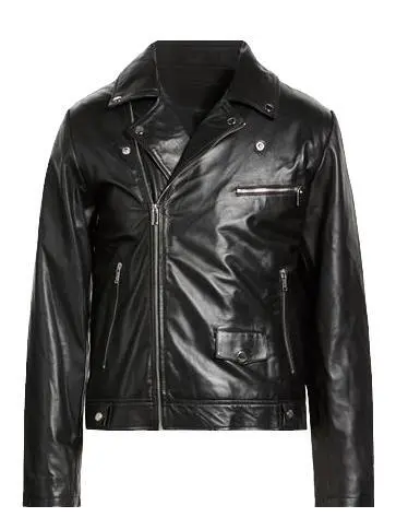 Bolongaro Trevor Sheepskin Biker Jacket - Black