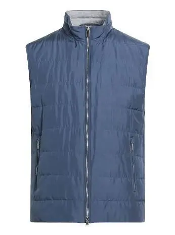 Paul & Shark Quilted Vest With Goose Down Interior - Blue