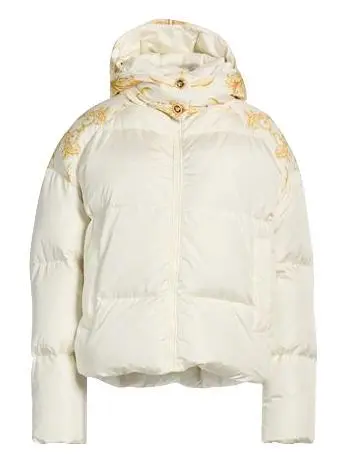 Versace Ivory Printed Puffer Jacket - White