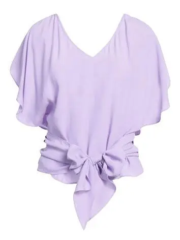 Pinko Viscose Top With Tie Detail - Lilac