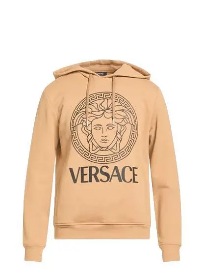 Versace Cotton Fleece Hoodie - Camel
