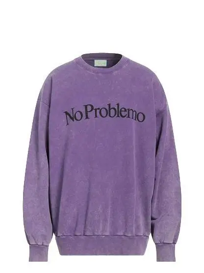 Aries Cotton Sweatshirt - Purple