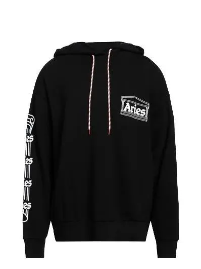 Aries Cotton Fleece Sweatshirt - Black