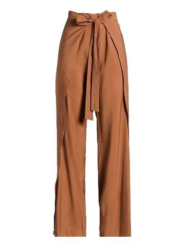 LIU •JO Wide-leg Viscose Blend Pants - Brown