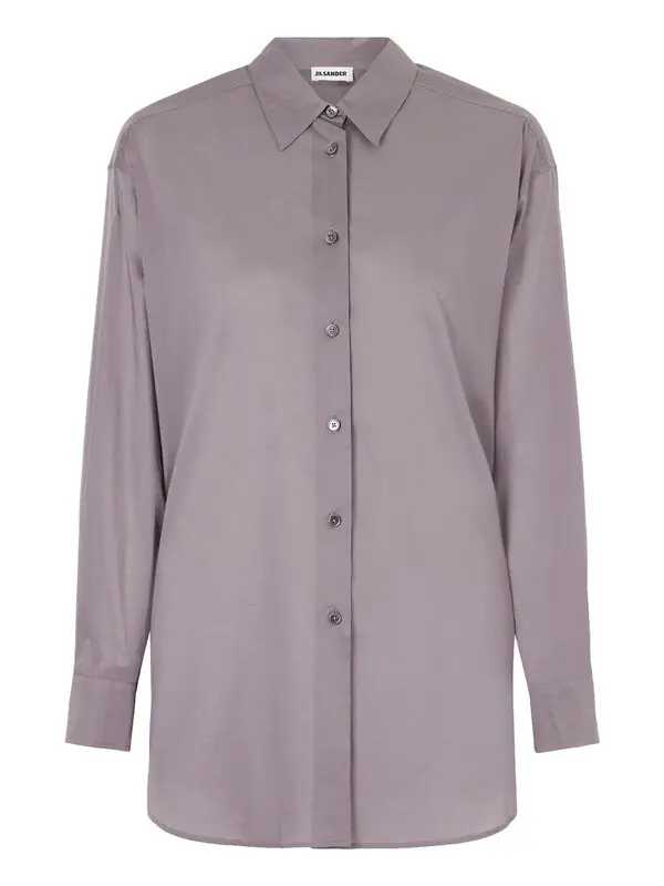 JIL SANDER Cotton-poplin Shirt - Gray