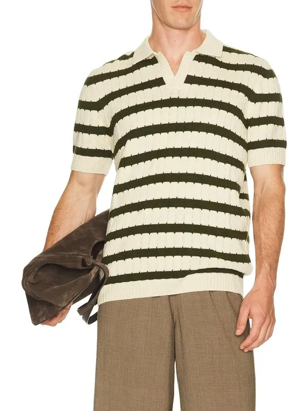 PERCIVAL Stine Knitted Polo - Ecru