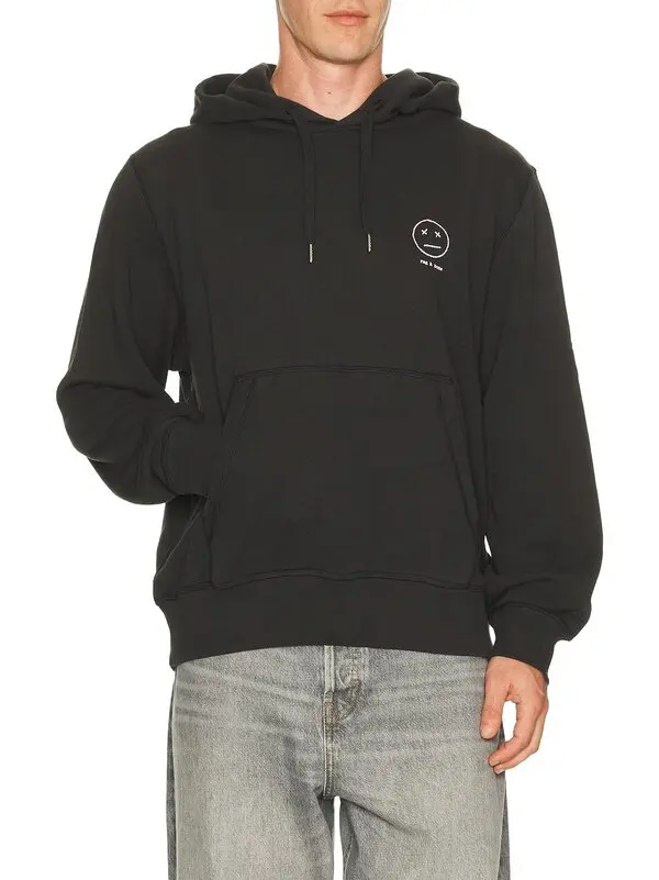Rag & Bone Embroidered Hoodie - Black