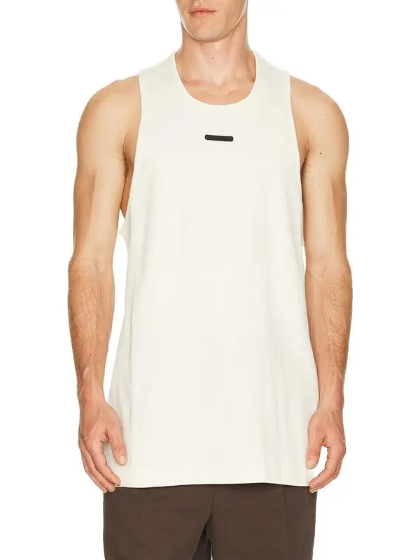 Fear Of God Rib Tank In White - Ivory