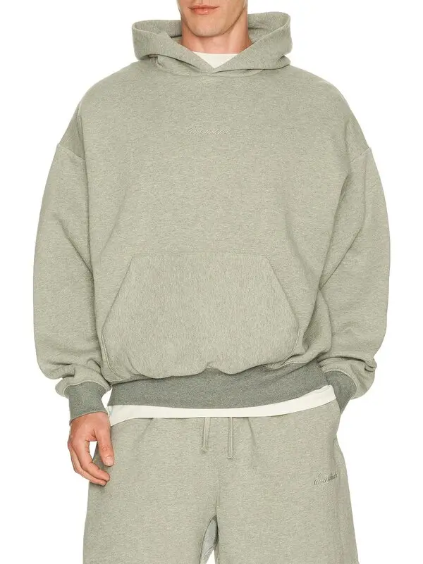 Fear Of God Signature Classic Hoodie - Concrete Heather & Dark Concrete Heather
