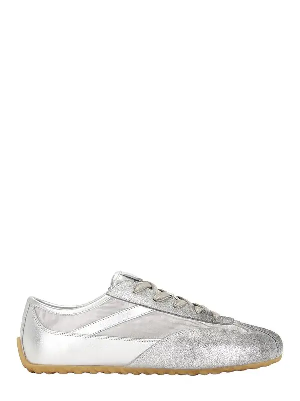 Alexander McQueen Metallic Sneaker - Silver