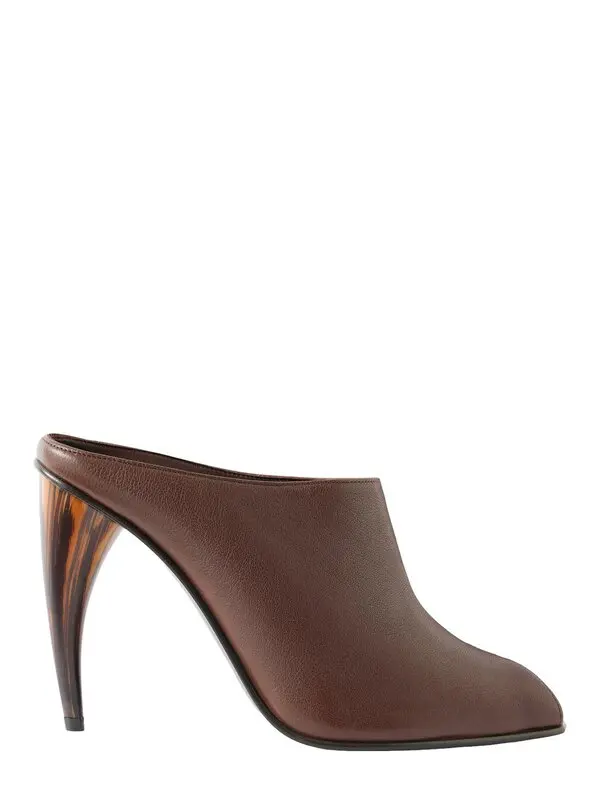 Alexander McQueen Leather Mules - Brown