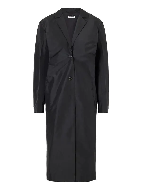 JIL SANDER Single-breasted Shell Coat - Black