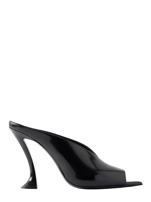 LANVIN Leather Mules - Black