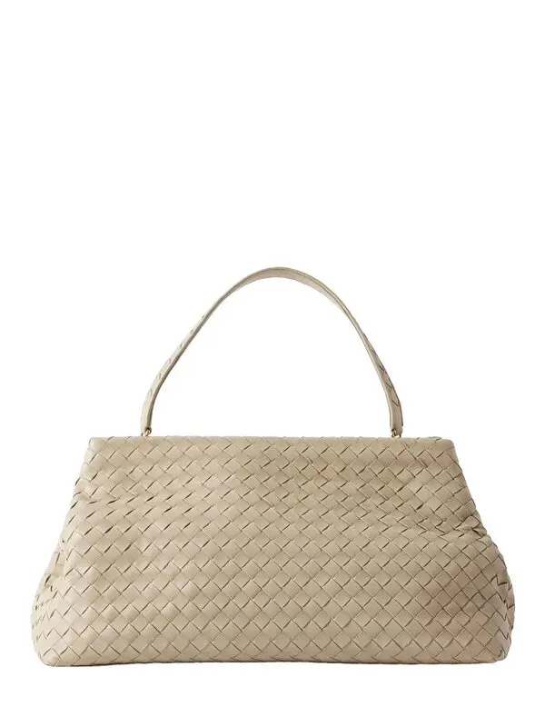 Bottega Veneta Intrecciato Leather Shoulder Bag - Neutrals