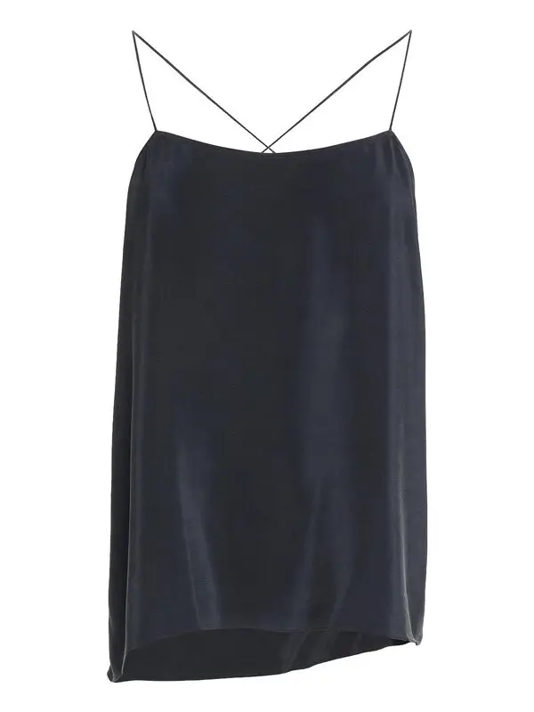 Theory Silk Crepe De Chine Camisole - Midnight Blue