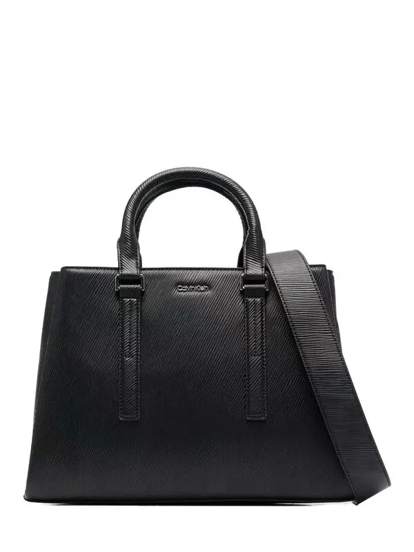 Calvin Klein Raised-logo Tote Bag - Black