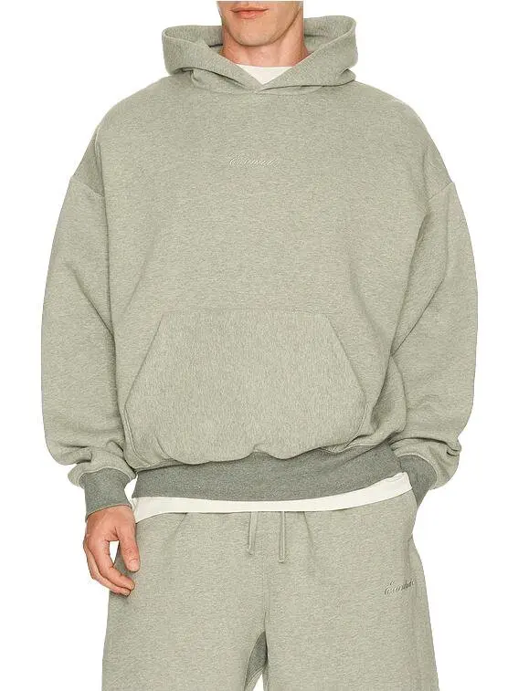 Fear Of God Signature Classic Hoodie - Concrete Heather & Dark Concrete Heather