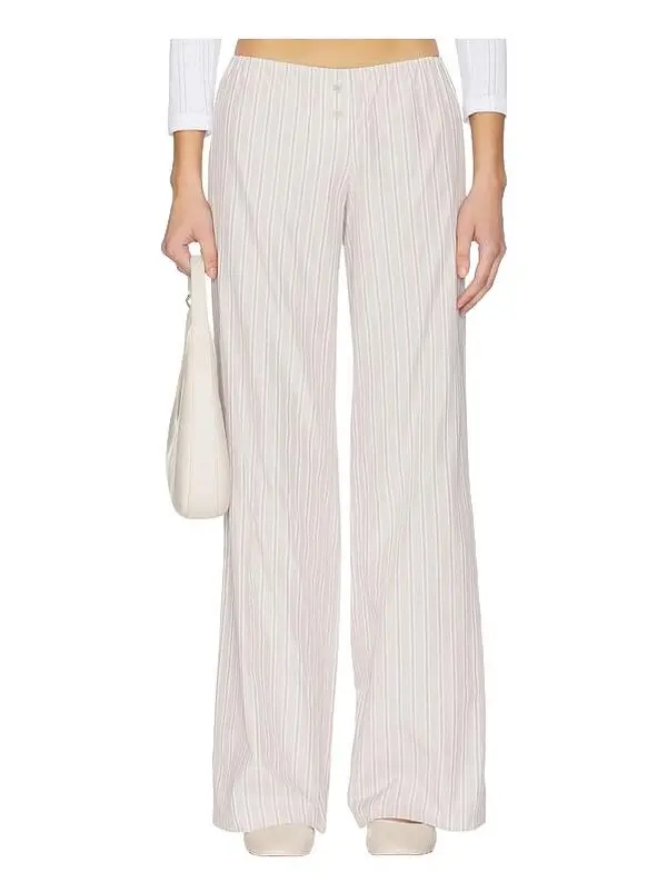 ALL THE WAYS Athena Pant - Beige Stripe