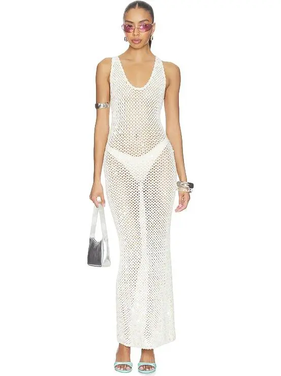 Superdown Zia Crochet Maxi Dress - Natural