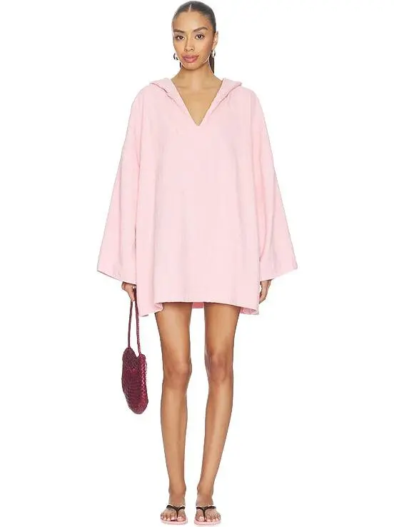 Hunza G Sunny Towelling Hooded Poncho - Pink