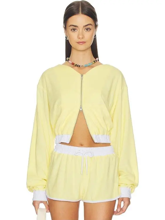 BY.DYLN Sophie Zip-up Jacket - Lemon