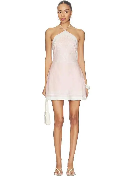 SHANI SHEMER Oliver Mini Dress - Baby Pink Shell Print