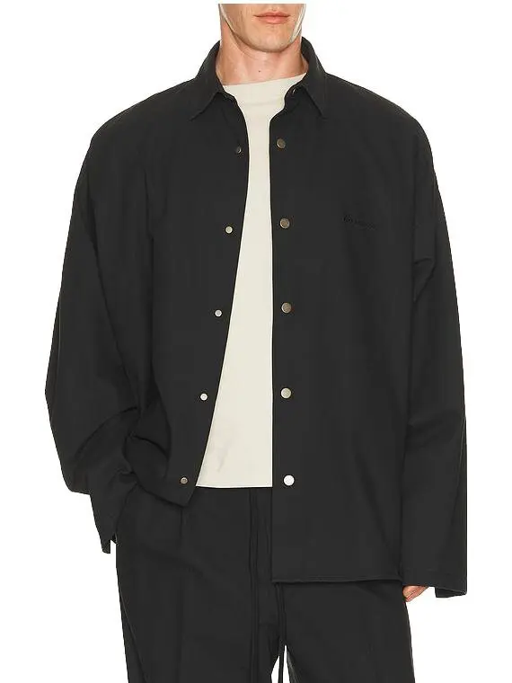 Fear Of God Overshirt In Black - Vintage Black