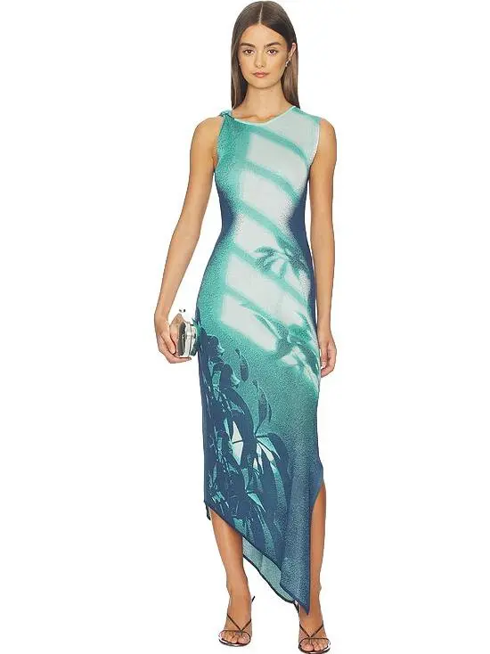 Ph5 Cedar Window Print Tank Dress - Turquoise