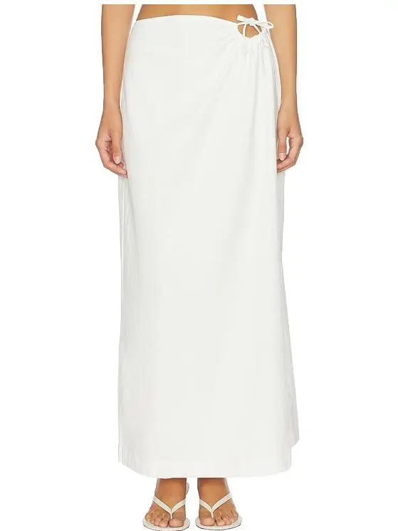 4TH & RECKLESS Linen Blend Skirt - White