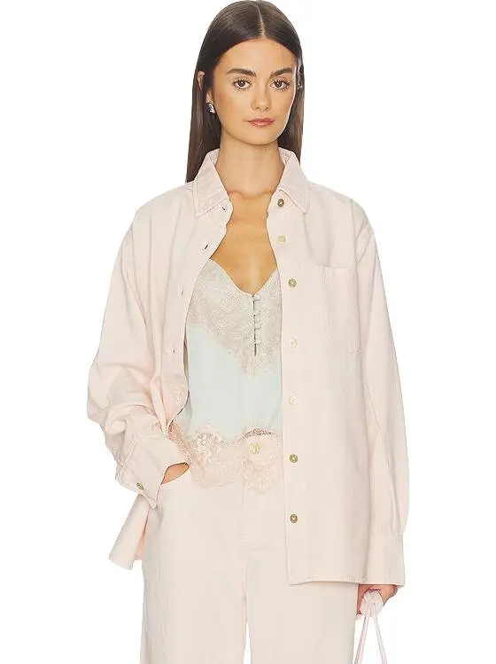 DL1961 Faye Oversized Shirt - Ballet Aura