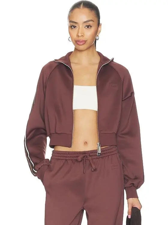 Ksubi Cropped Zip Track Jacket - Mocha