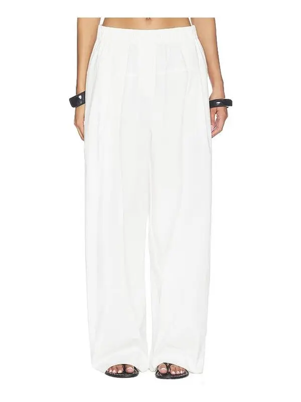 ST. AGNI Relaxed Pleat Pants - Off White
