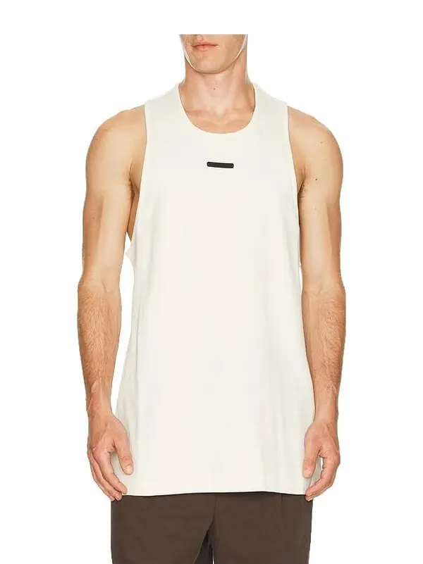 Fear Of God Rib Tank In White - Ivory