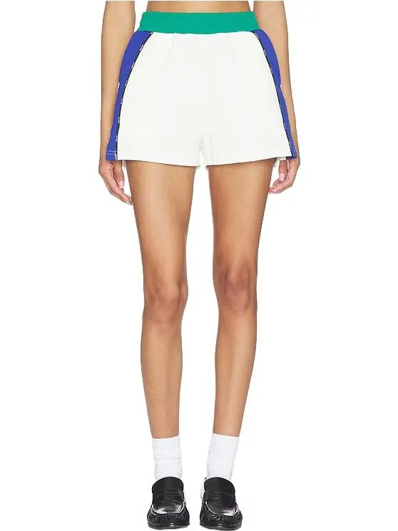 Gcds Color Block Short - Optic White & Blue