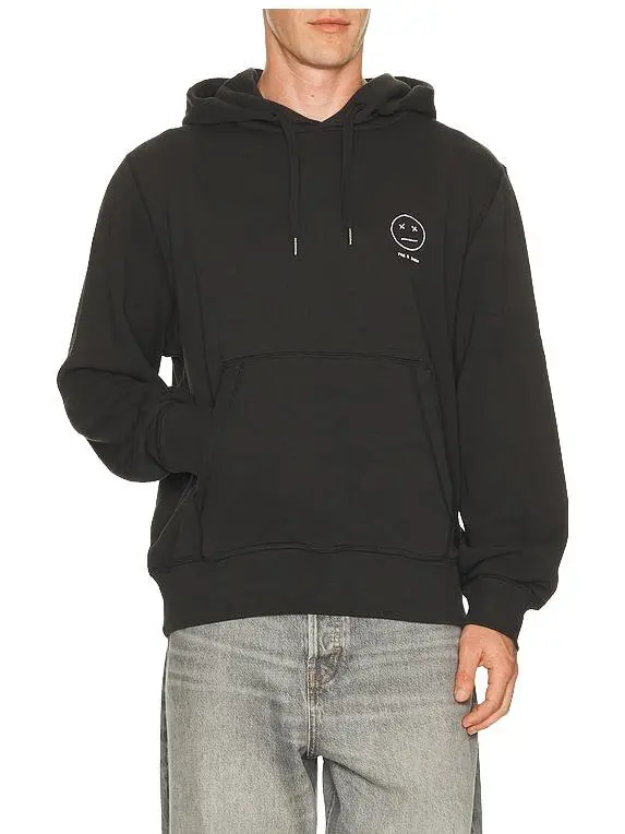Rag & Bone Sour Face Embroidered Hoodie - Black