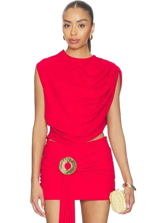 Cult Gaia Celene Top - Vermillion