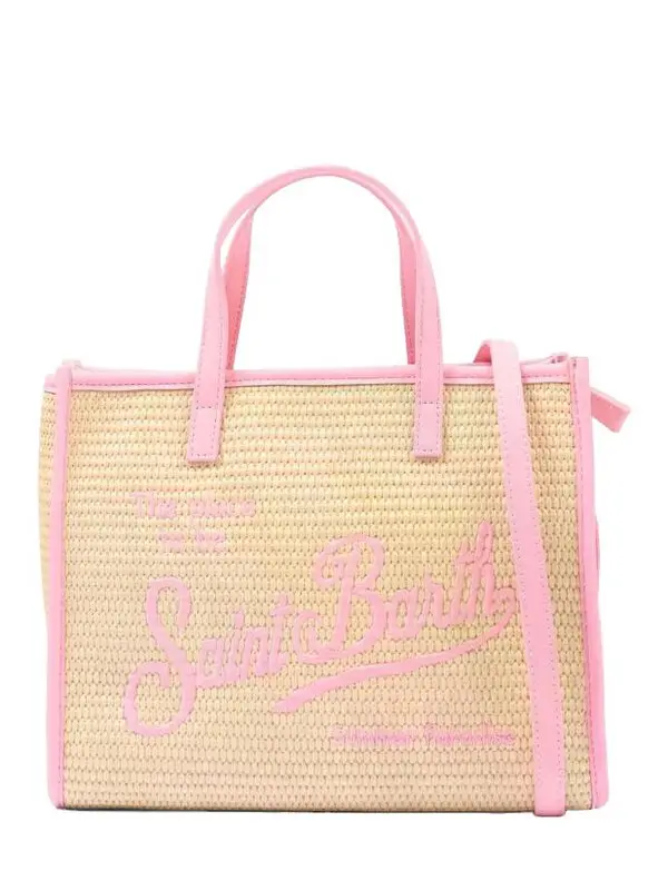 MC2 SAINT BARTH Embroidery Top Handle Bag - Neutrals